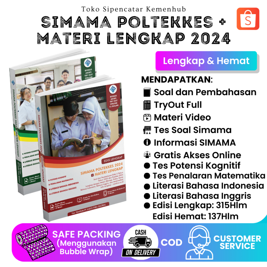 Jual Edisi Baru Buku SIMAMA POLTEKKES 2024 + MATERI LENGKAP (Edisi Lengkap & Edisi Hemat + Soal ...
