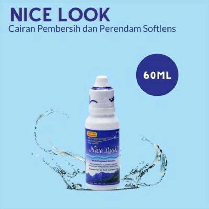 Jual Air Softlens Nice Look 60ml / Cairan Pembersih Softlens Nice Look ...