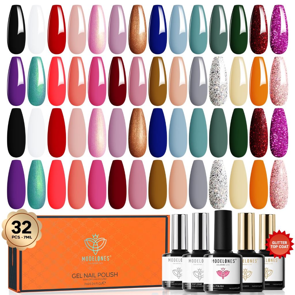Jual Modelones Gel Nail Polish Set 36 Warna 7ml All Seasons Collection Gel Polish Nail Kit ...