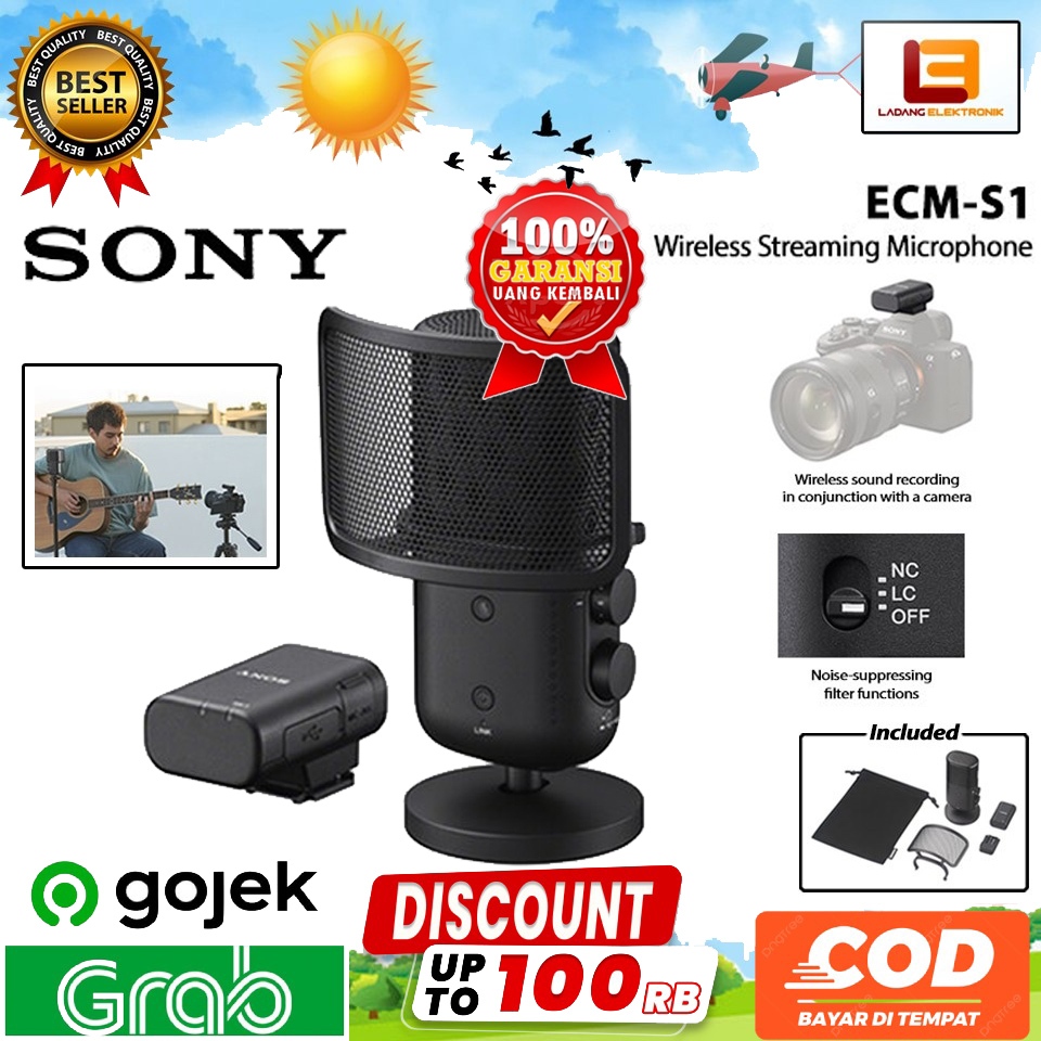 Jual Sony ECM-S1 Wireless Streaming Microphone Sony ECMS1 Mic | Shopee ...