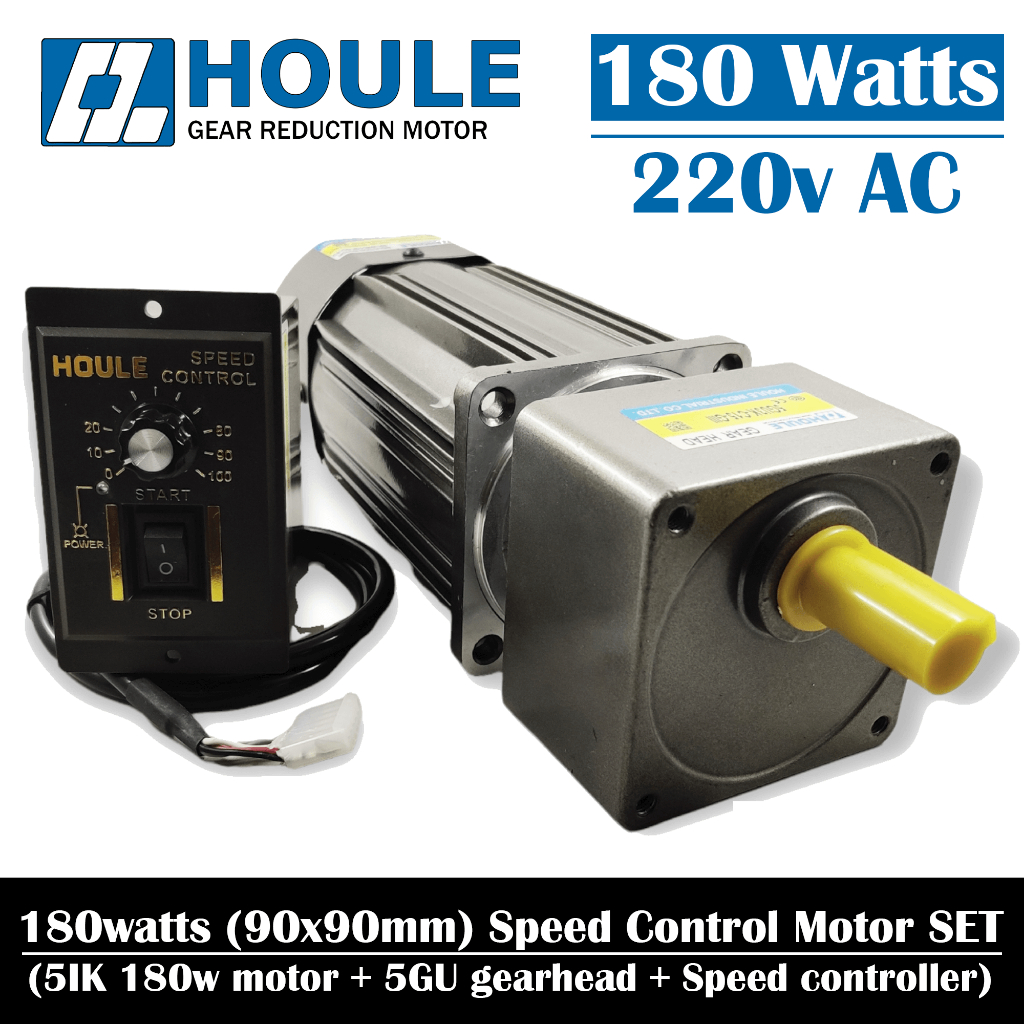 Jual Houle Motor 180W 220v AC 5IK Variable Speed Control Motor Gearbox ...