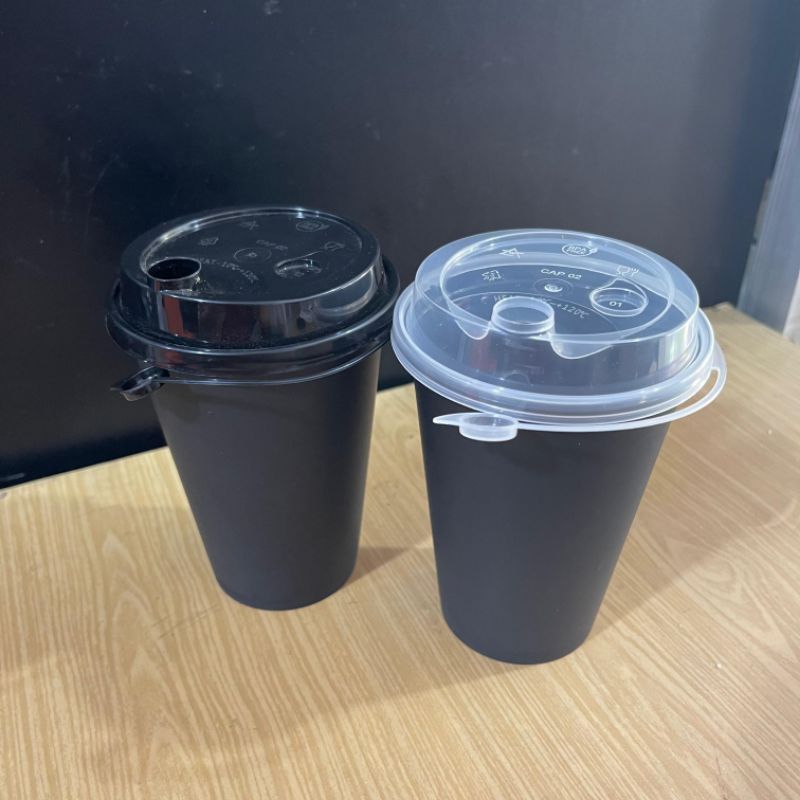 Jual PP Cup Injection 400ml 14 Oz BLACK FROSTED (ISI 25 Pcs ...