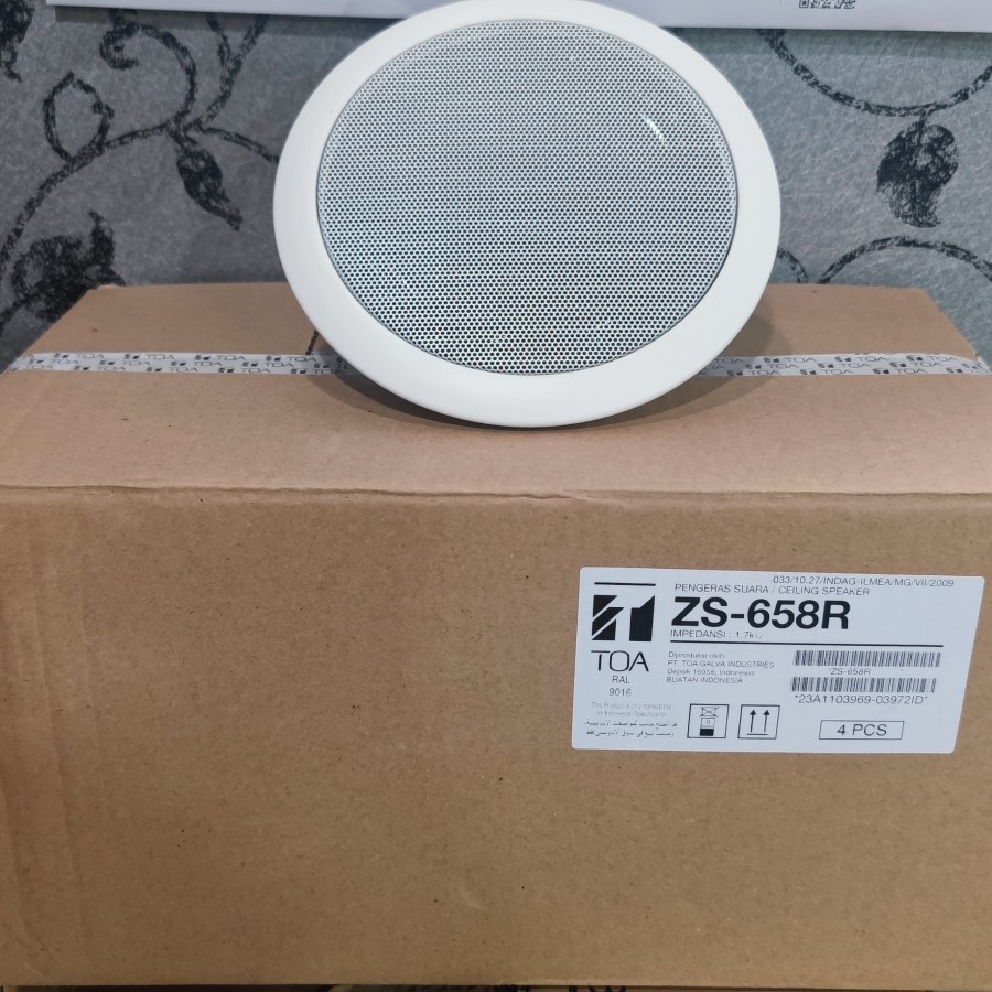 Jual CELLING SPEAKER TOA ZS 658R CEILING PLAFON ZS658 R 658 ZS 658 ORIGINAL TOA | Shopee Indonesia
