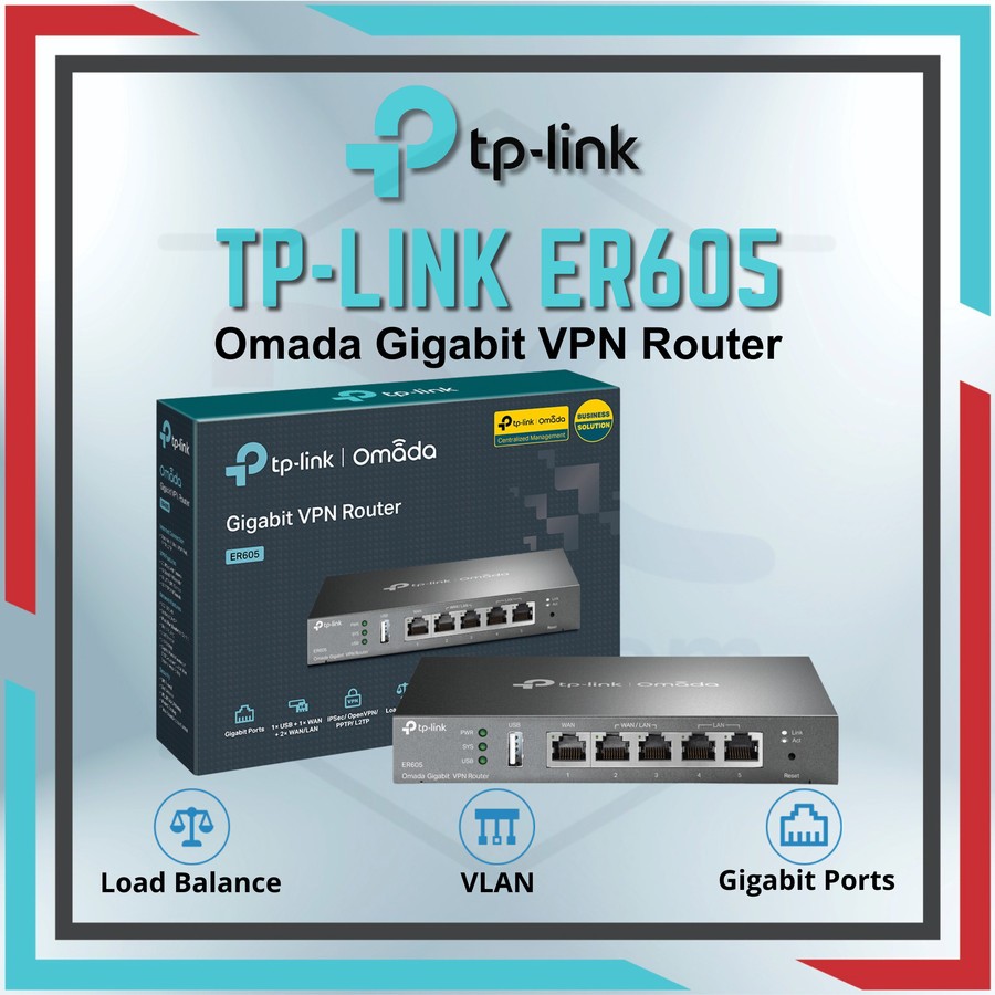 Jual TP-LINK ER605 OMADA GIGABIT VPN ROUTER | Shopee Indonesia