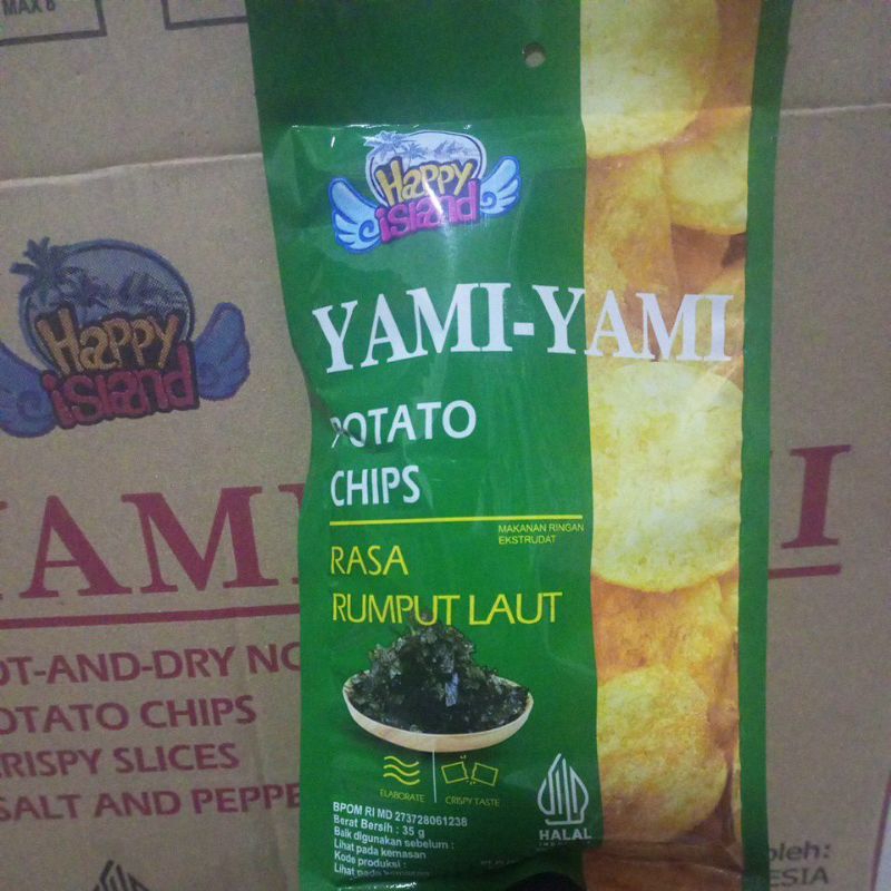 Jual Happy Island Snack Yami Yami PotatoChips Seaweed | Shopee Indonesia