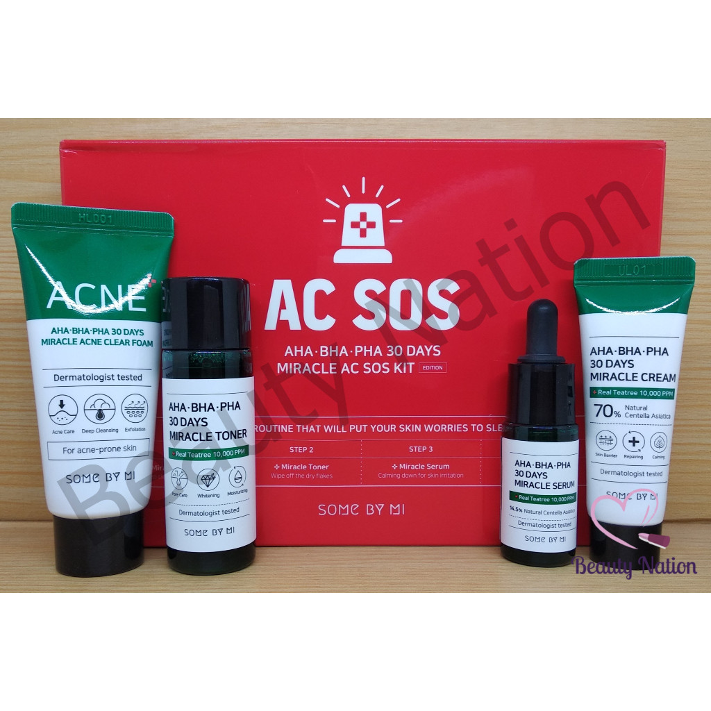 Jual SOME BY MI AC SOS Miracle AC SOS Kit AHA BHA PHA 30 Days Travel ...