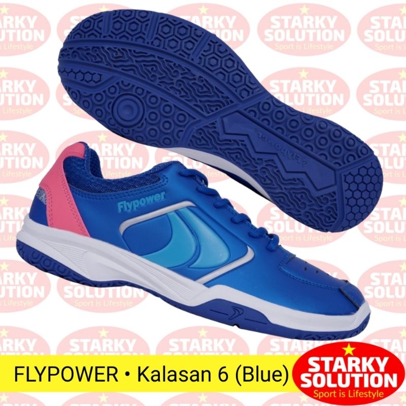 Jual Sepatu Badminton FLYPOWER KALASAN 6 Bulutangkis Original - Blue ...