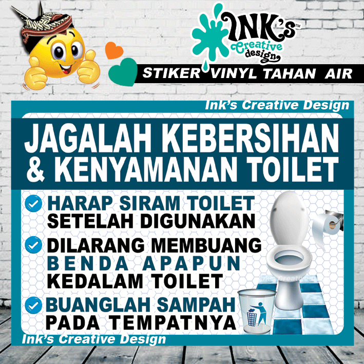Jual Stiker Jagalah Kebersihan dan kenyamanan Toilet - Siram Toilet ...