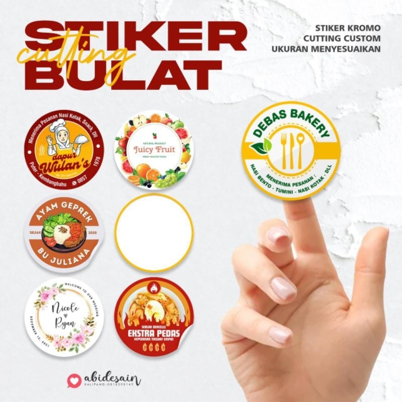 Jual STIKER LABEL KEMASAN SNACK UMKM / KUE / POUCH - CUTTING SESUAI ...