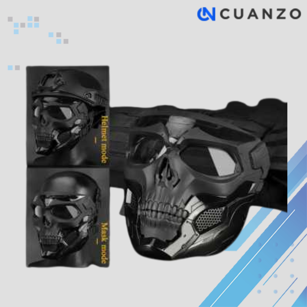 Jual Masker Motor Topeng Airsoft Gun Full Face Tactical Mask PC ...