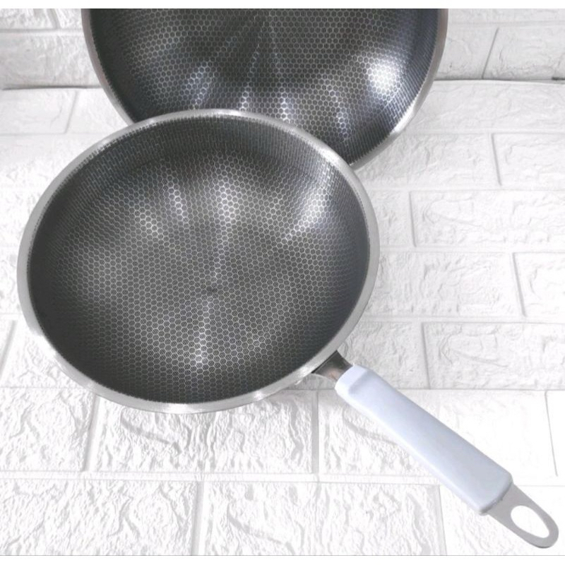 Jual wajan penggorengan 34cm ANTI LENGKET / frying pan wajan laba penggorengan / frypan laba ...