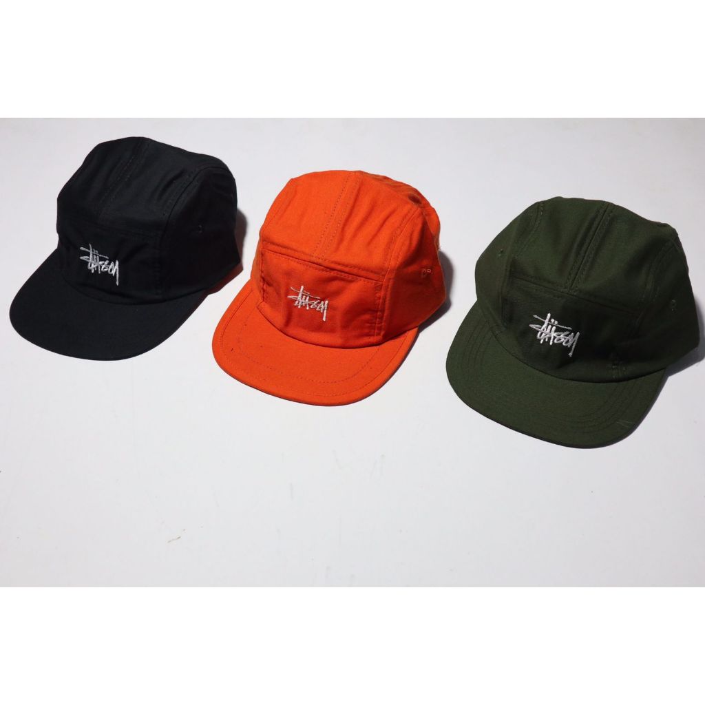 Jual TOPI 5 PANEL BORDIR.SKATE STU SSY HITAM.FIVE PANEL STU SY CAPS ...