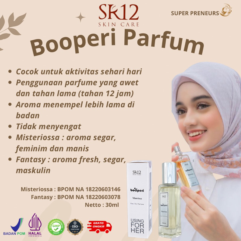 Jual SR12 BOOPERI PARFUME 30 ML / TAHAN HINGGA 12 JAM / PARFUM UNISEX / EAU DE PARFUME (EDP ...