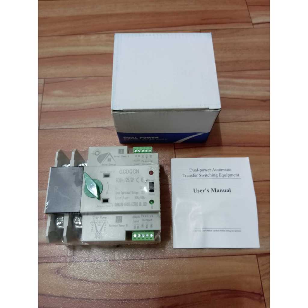 Jual ATS Automatic Transfer Switch 2P 100A 220V MCB Dual Power GCQ4-125 | Shopee Indonesia
