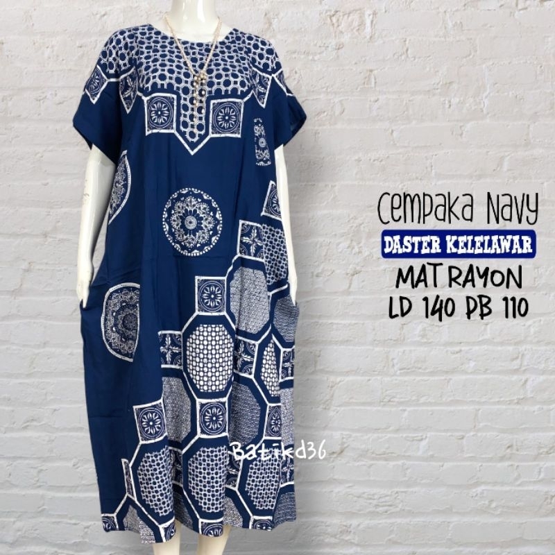 Jual Baju tidur etnik estetik klasik biru navy kelelawar jumbo murah ...
