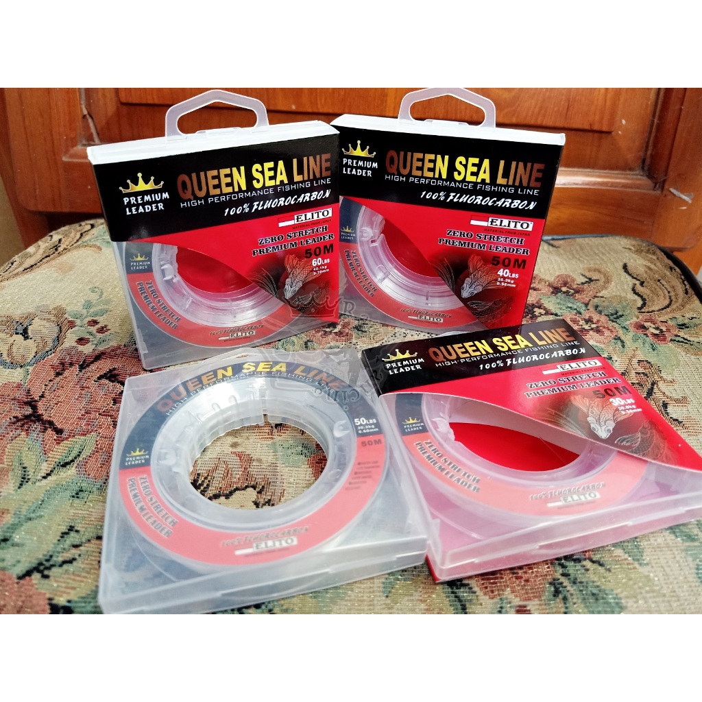 Jual Senar Leader Queen Sea Line Elito 100% Fluorocarbon | Shopee Indonesia