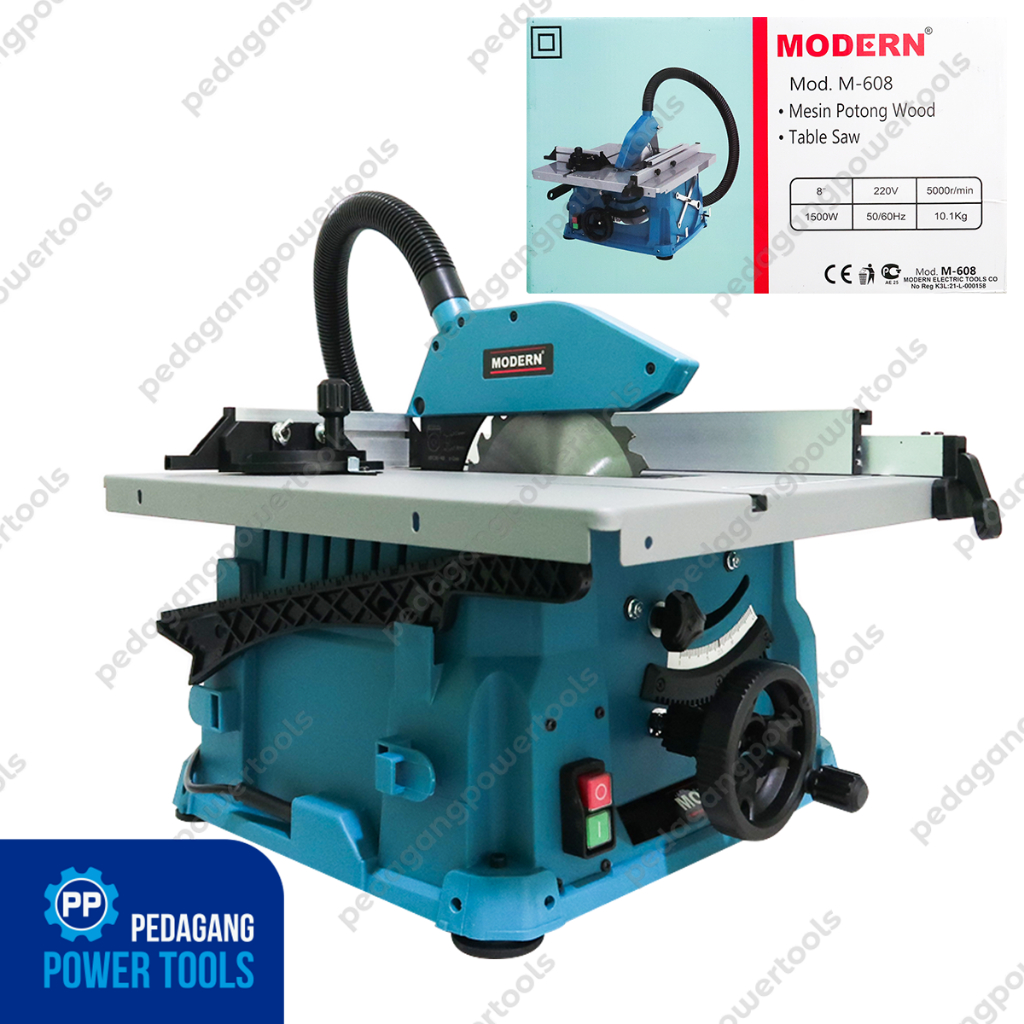 Jual MODERN M-608 Table Saw 8" Meja Potong Kayu Mesin Gergaji Wood ...