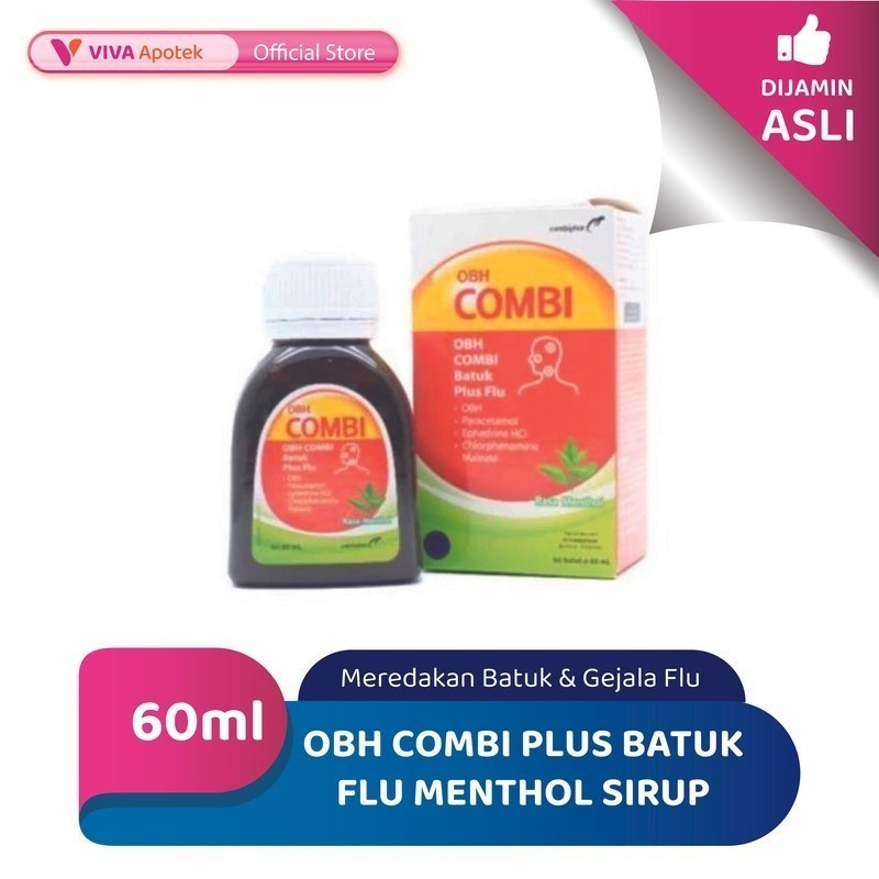 Jual OBH Combi Plus Batuk Flu Menthol Meredakan Batuk & Gejala Flu (60 ...