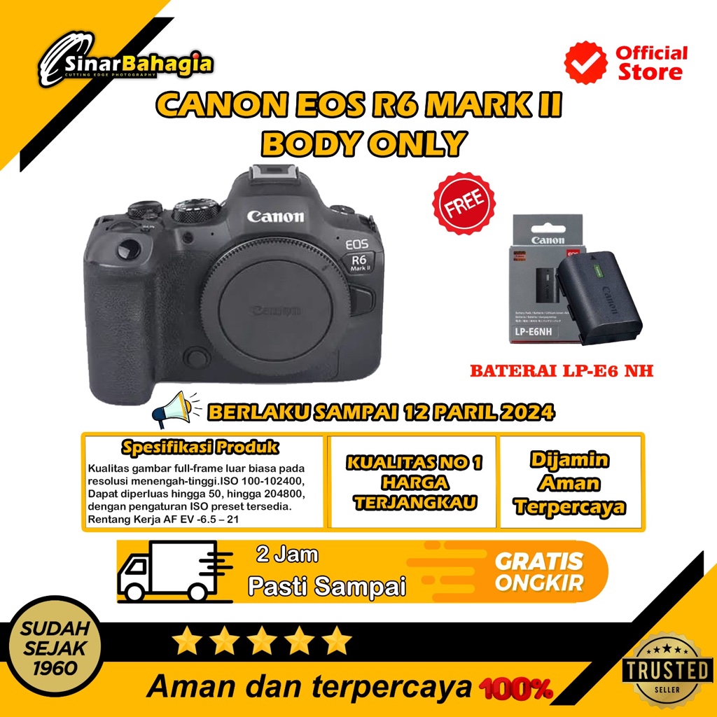 Jual CANON EOS R6 MARK ll kamera mirrorles / kamera canon/ canon eos r6 ...