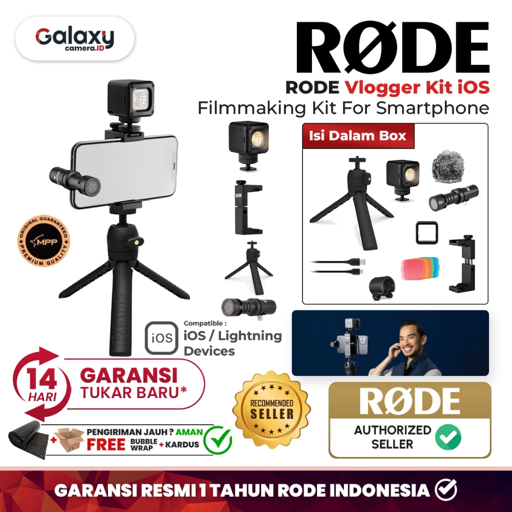 Jual Rode Vlogger Kit iOS Edition Filmmaking Kit for Smartphone Resmi ...