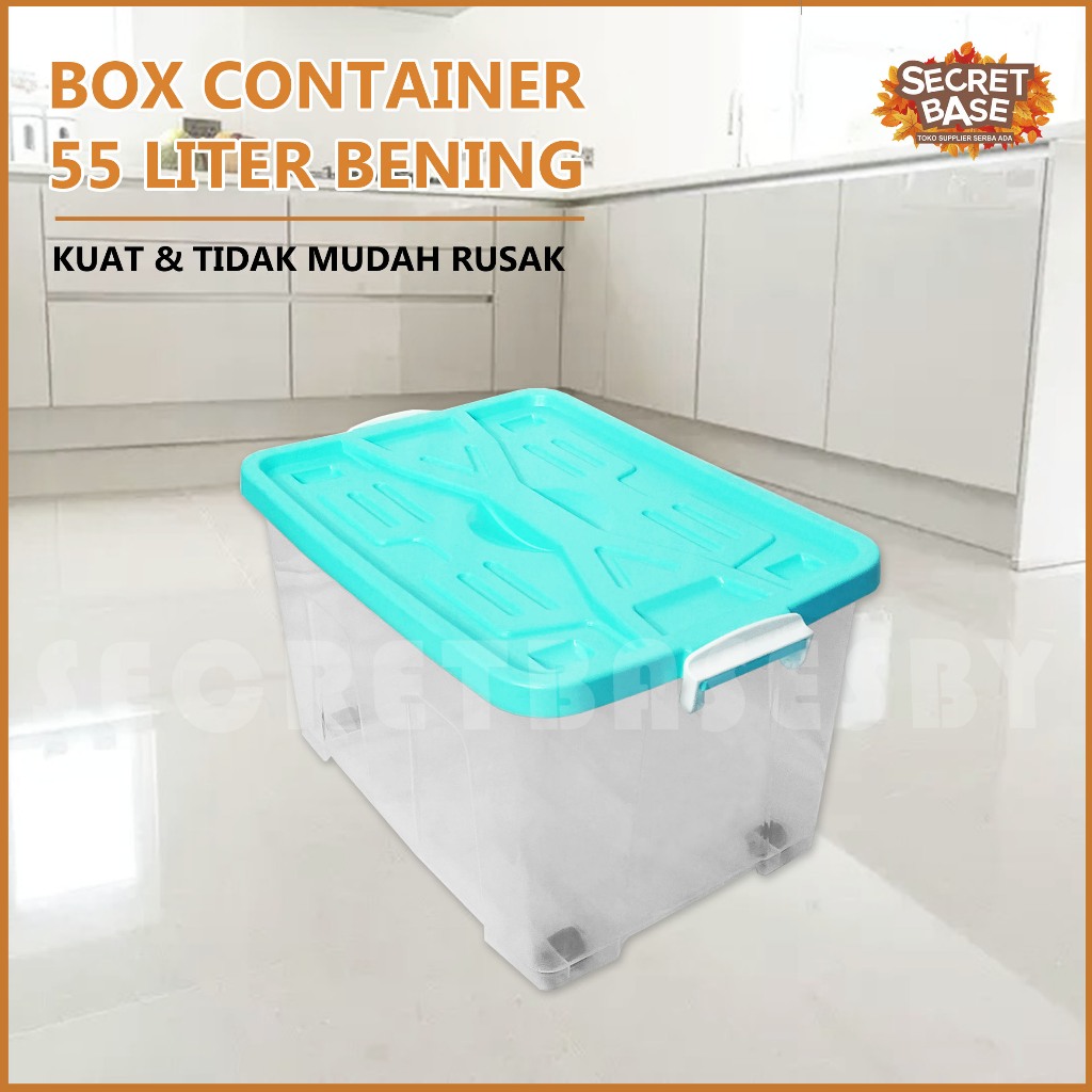 Jual BOX CONTAINER 55 LITER + RODA - Kontainer Box Plastik / Kotak ...