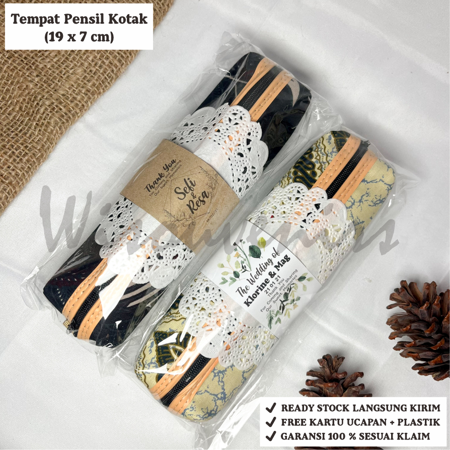 Jual Souvenir Pernikahan Tempat Pensil Batik Khas Jogja 19 x 7 cm Souvenir Tempat Pensil Batik ...