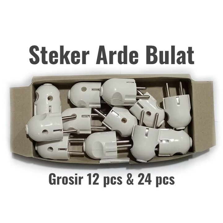 Jual GROSIR Steker Arde Bulat Colokan Listrik Bulat (12 pcs & 24 pcs ...