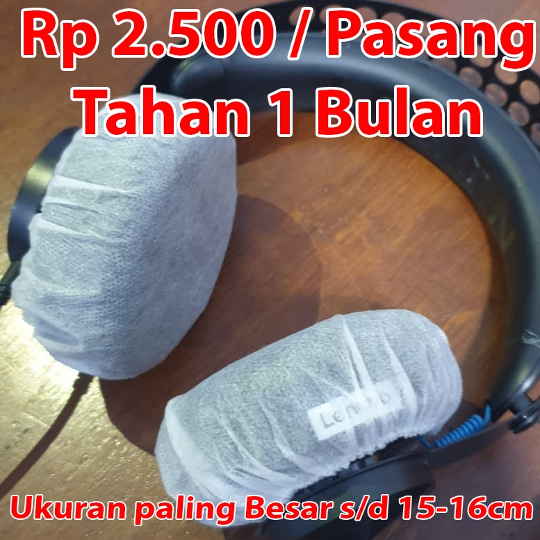 Jual 10 pcs Disposable Headphones Cover Earpad headset uk besar 16cm ...