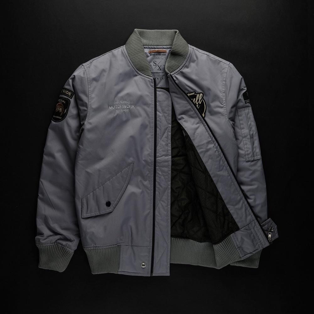 Jual FULL GAS BOMBER GREY | Shopee Indonesia