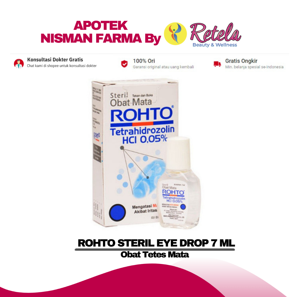 Jual ROHTO STERIL EYE DROP 7 ML / OBAT TETES MATA | Shopee Indonesia