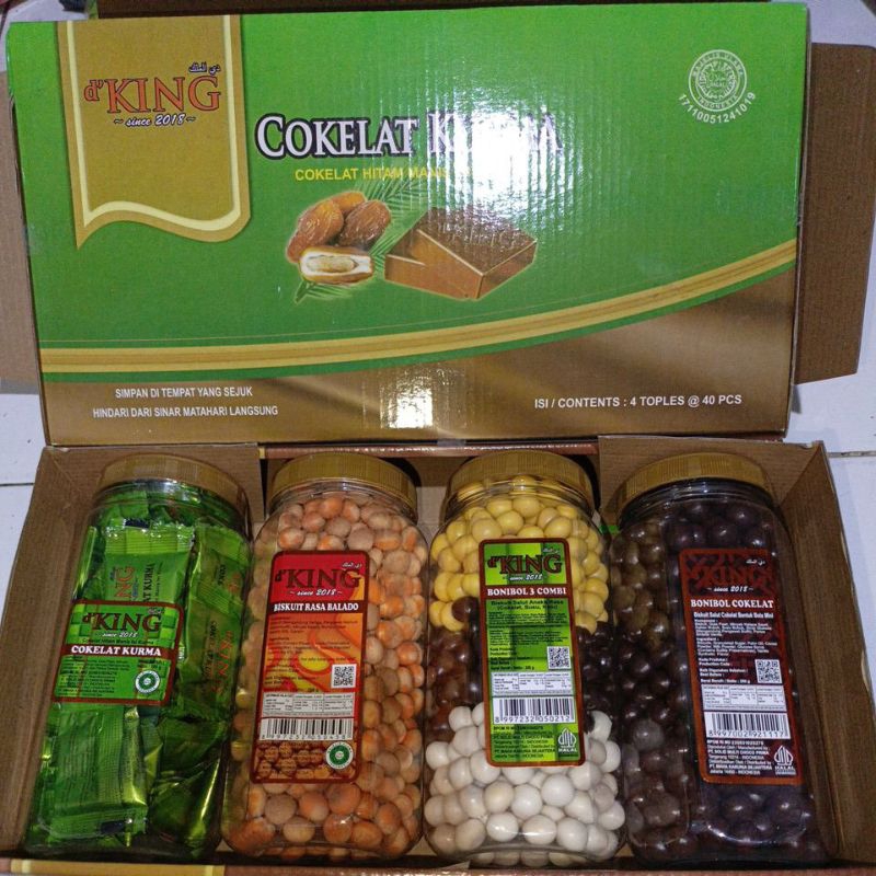 Jual [DUS] Aneka Coklat d'King Toples - Cokelat Bonibol dKing - Coklat Almond - Cokelat Kurma ...
