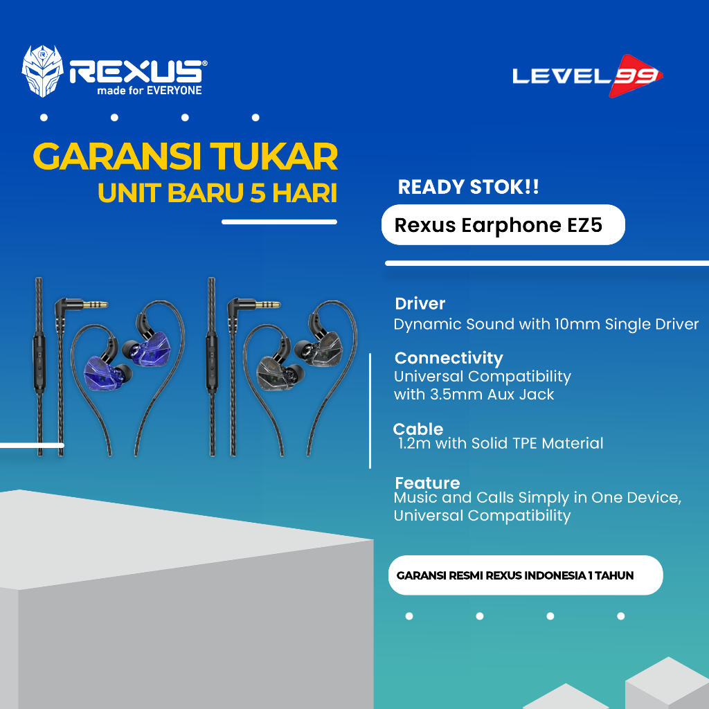Jual Rexus Earphone Gaming EZ5 | Shopee Indonesia