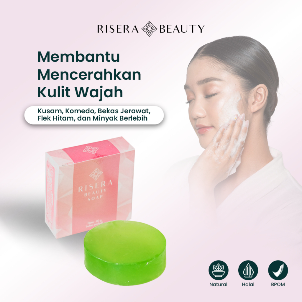 Jual RISERA BEAUTY Skin Care Whitening Face Soap Pengecil Pori-Pori Dan ...