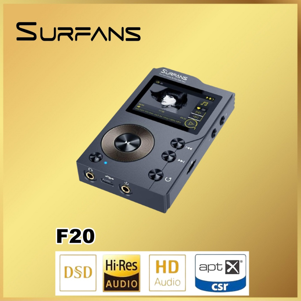 Jual Surfans F20 HiFi DSD Hi-Res Audio Music MP3 Player w/ Bluetooth F ...