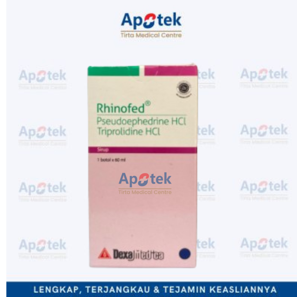Jual RHINOFED SIRUP 60 ML - UNTUK MERINGANKAN PILEK DAN ALERGI ...