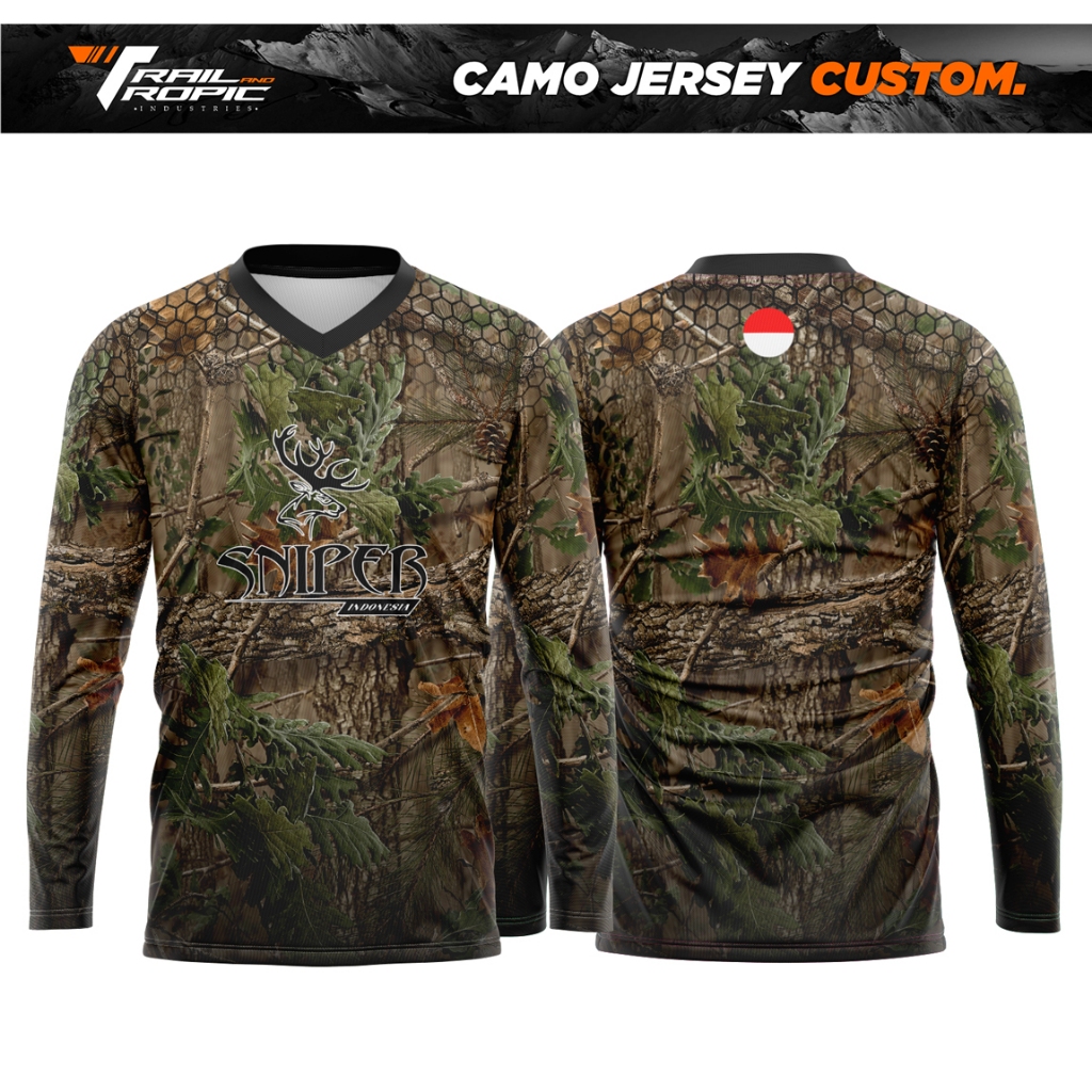 Jual Jersey Custom Camo Dryfit Premium Lengan Panjang Sniper IDN ...