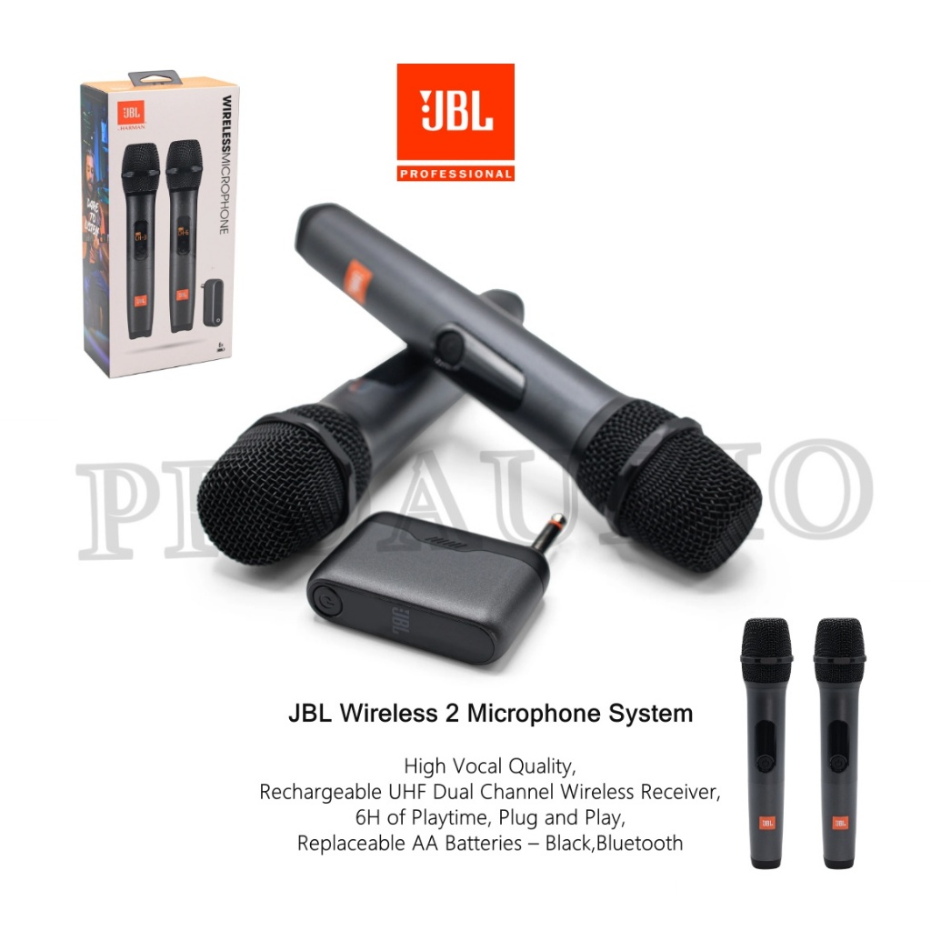 Jual JBL Wireless Microphone 1 Set Wireless Two Microphone System ...