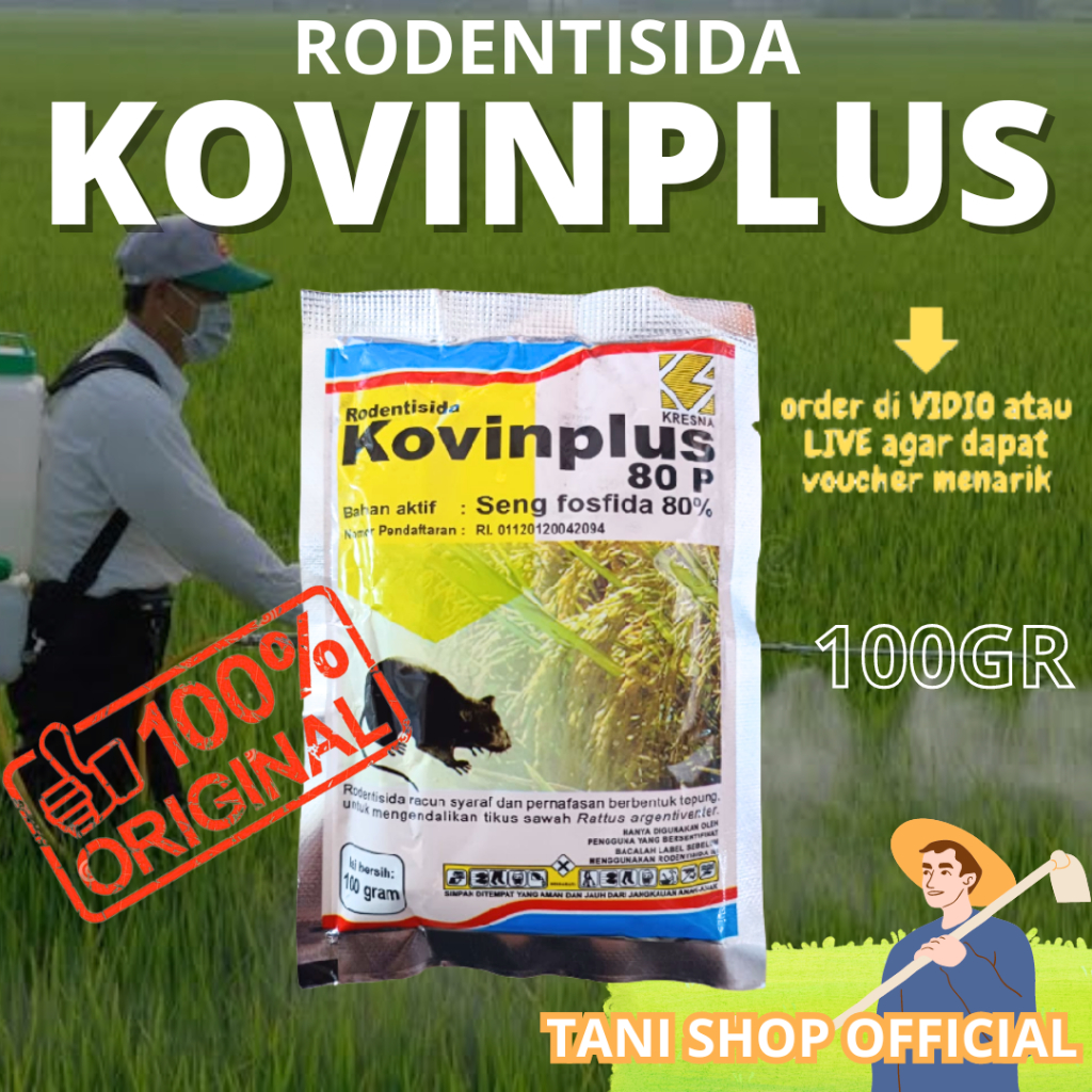 Jual Kovinplus 80 P 100g - Rodentisida Efektif untuk Mengendalikan Tikus Sawah & Perkebunan ...