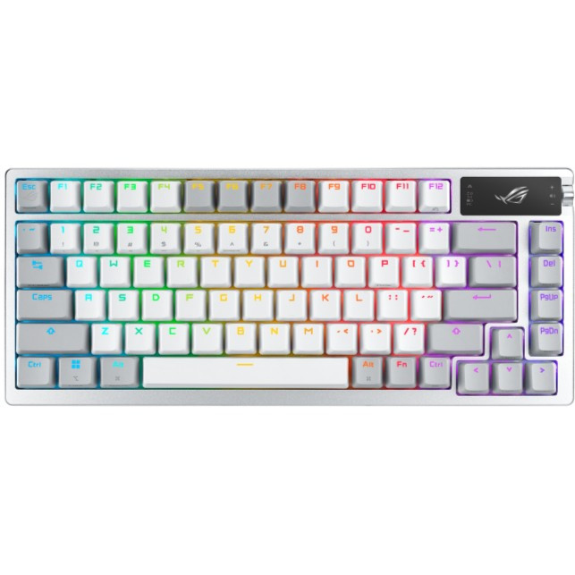 Jual ASUS ROG AZOTH MOONLIGHT WHITE NX BLUE WIRELESS MECHANICAL GAMING ...