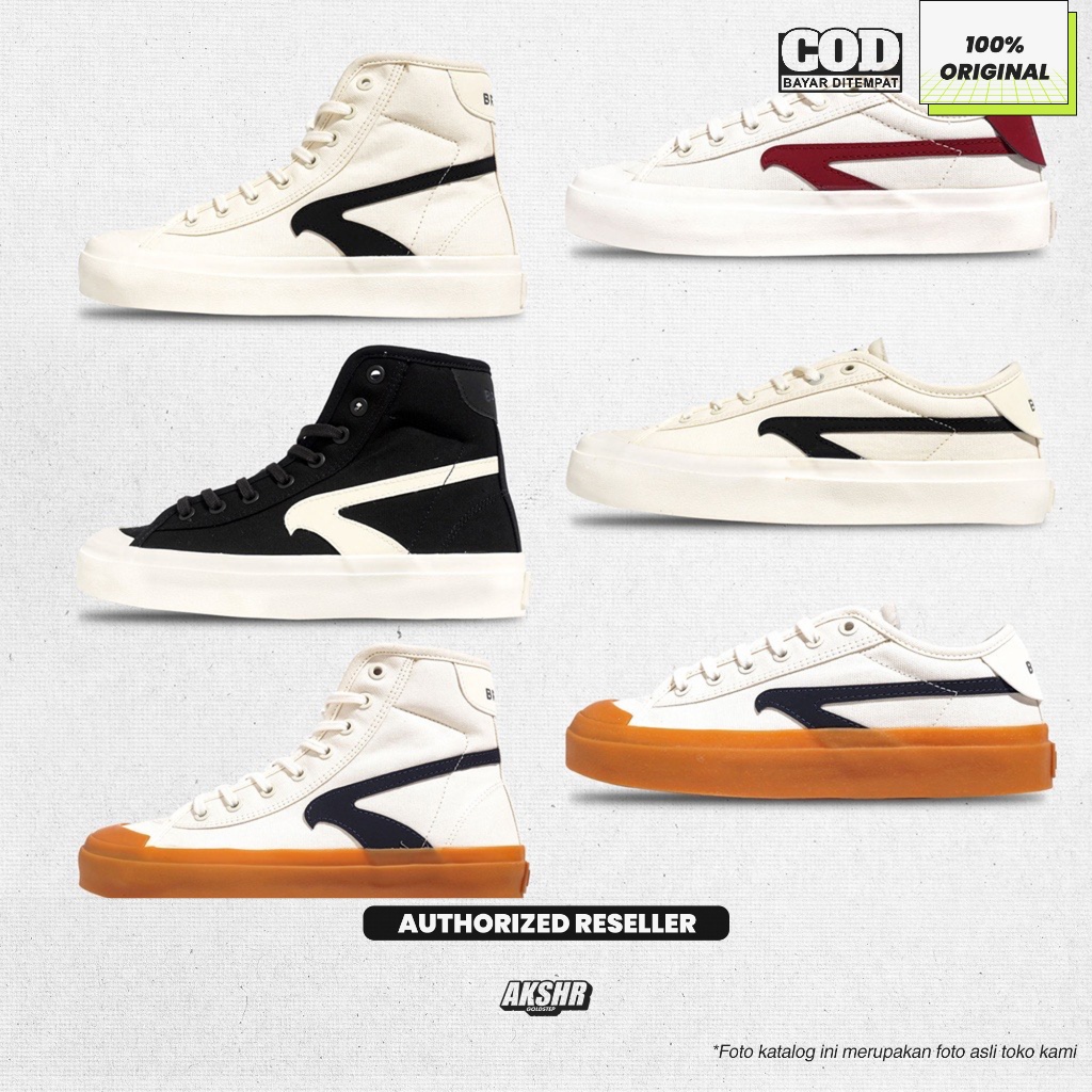 Jual BRODO-Sepatu Brodo Vantage V.2 Court Hi Warna Black white ...