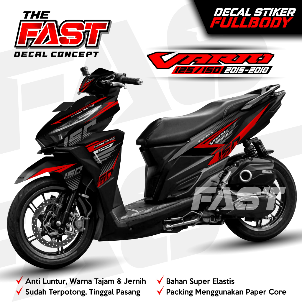 Jual TERBARU Stiker Vario 125/150 LED Racing Variasi Fullbody Decal ...