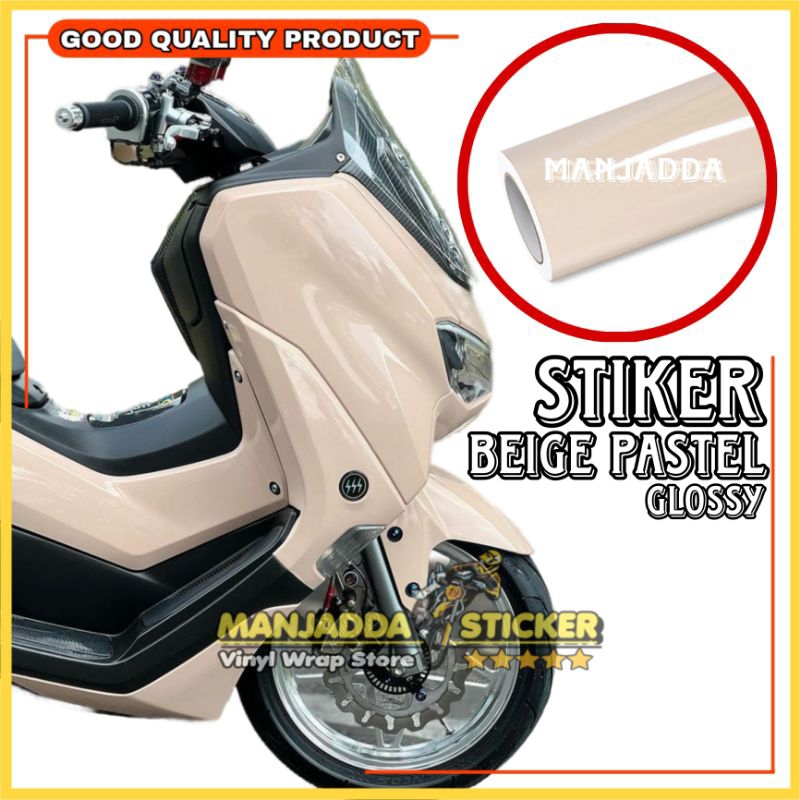 Jual Skotlet warna beige pastel glossy sticker scotlite cream stiker ...
