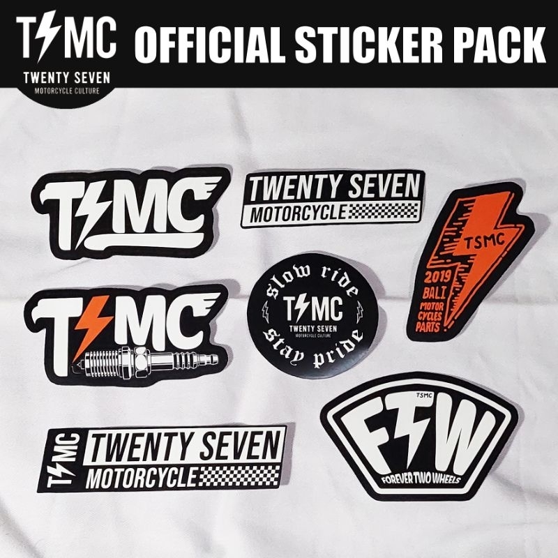 Jual Stiker / sticker pack motoran TSMC Official isi 7 pcs | Shopee ...