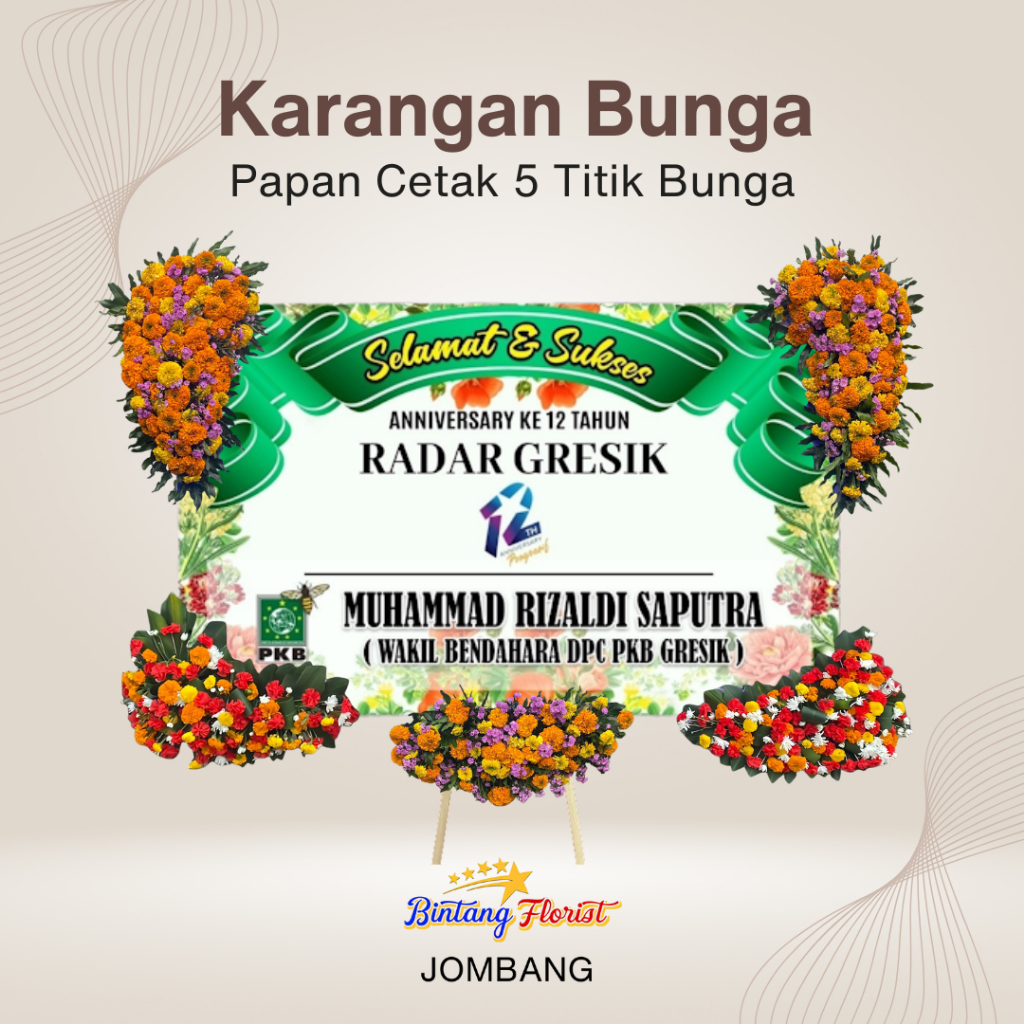 Jual Bintang Florist Jombang Karangan Bunga Papan Besar Cetak Banner ...