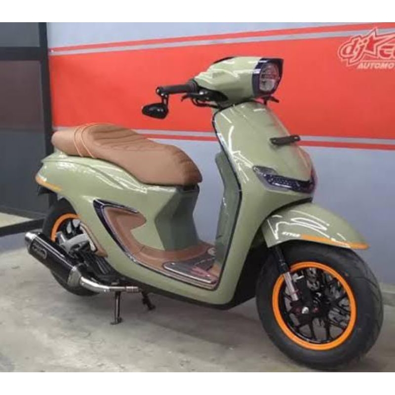 Jual Kulit Jok Stylo 160 Model Terbaru MBtech Caferacer | Shopee Indonesia