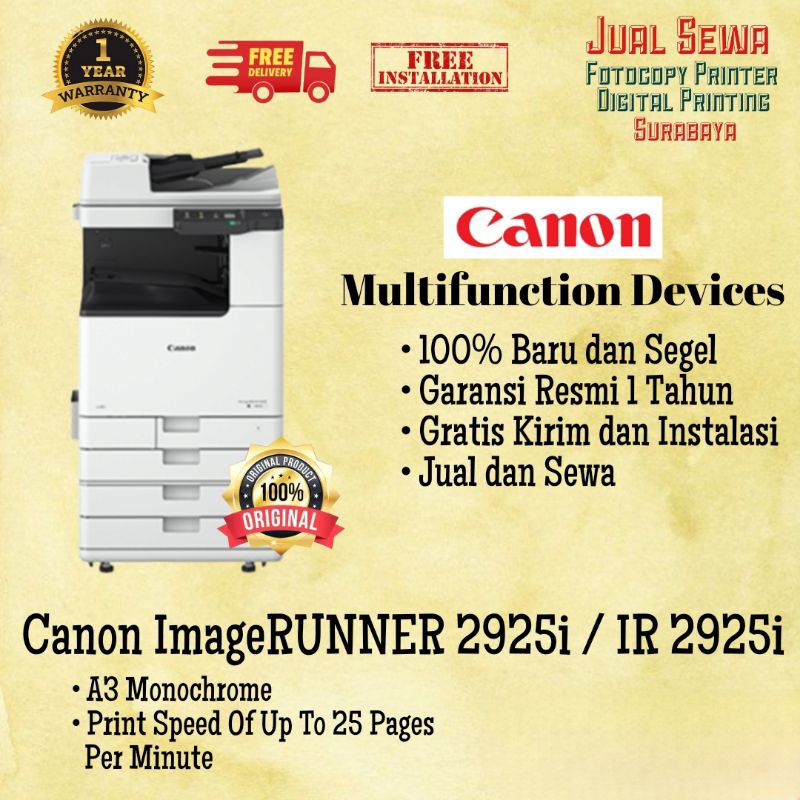 Jual Fotocopy Fotokopi Fotocopi Canon ImageRUNNER 2925 / IR 2925 ...