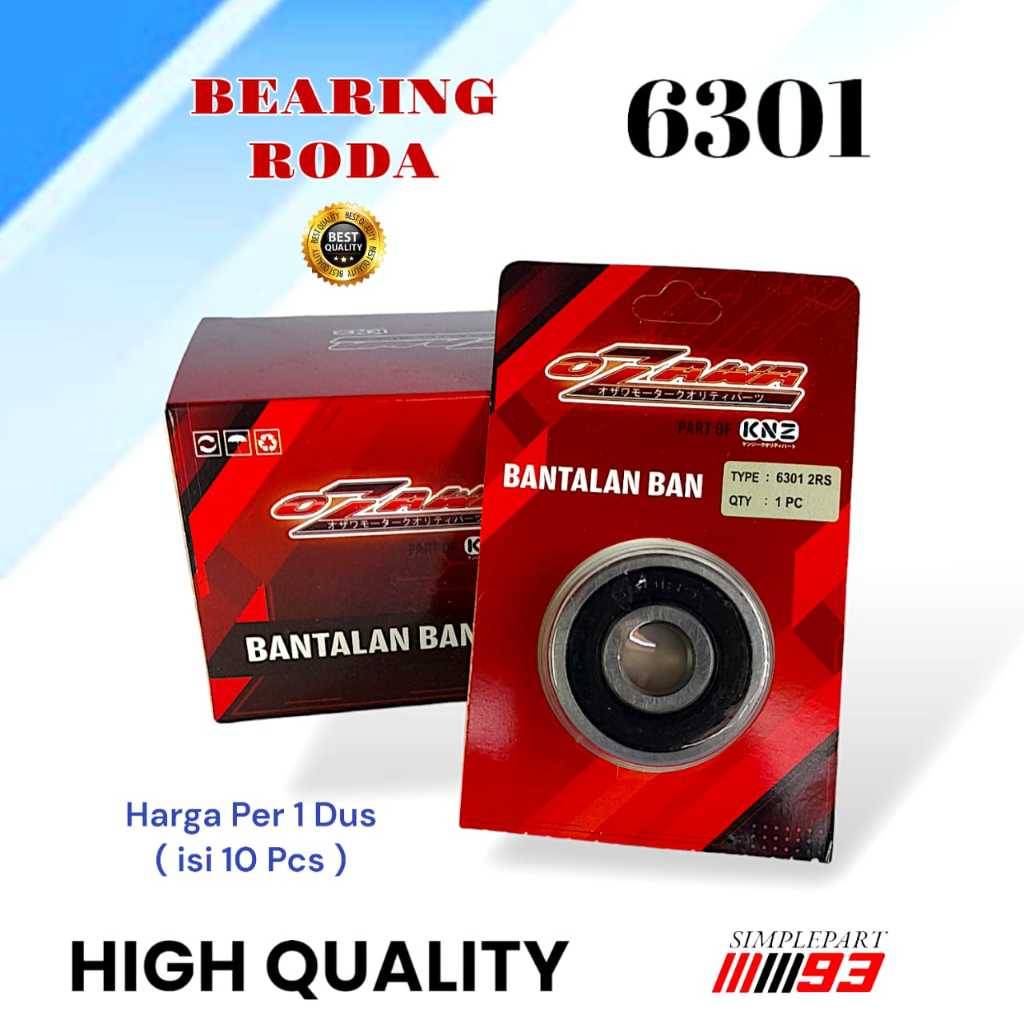 Jual BEARING LAHAR LAKER BANTALAN RODA ( OZAWA ) 6301- 2RS ( 1 DUS 10 PCS ) | Shopee Indonesia