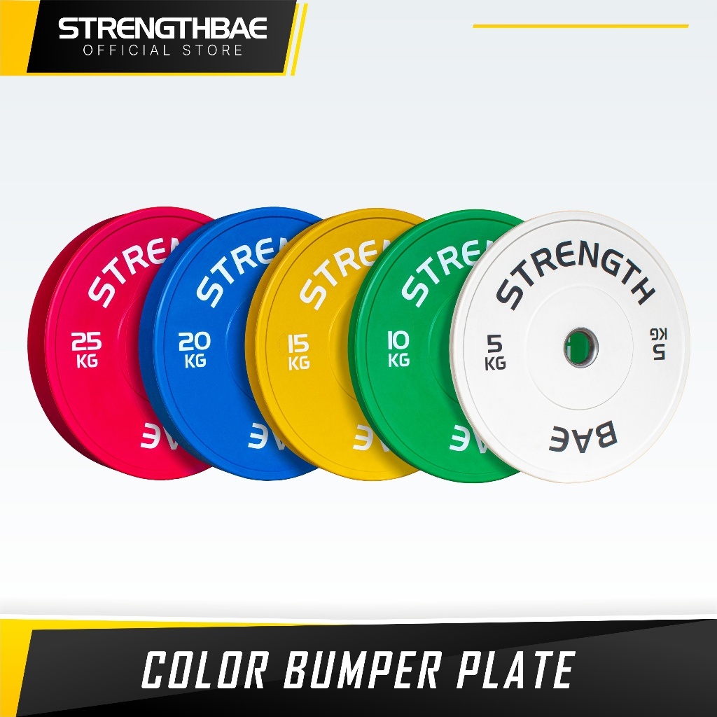 Jual Color Bumper Plate STRENGTHBAE Weight Plates Beban 5 10 15 20 25kg ...