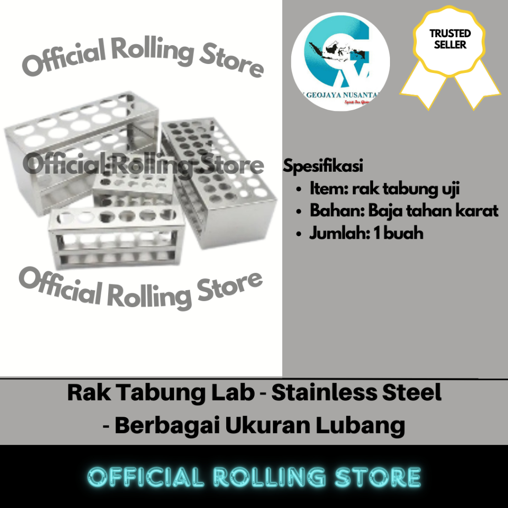 Jual RSO - Rak Tabung Lab - Stainless Steel - Berbagai Ukuran Lubang ...