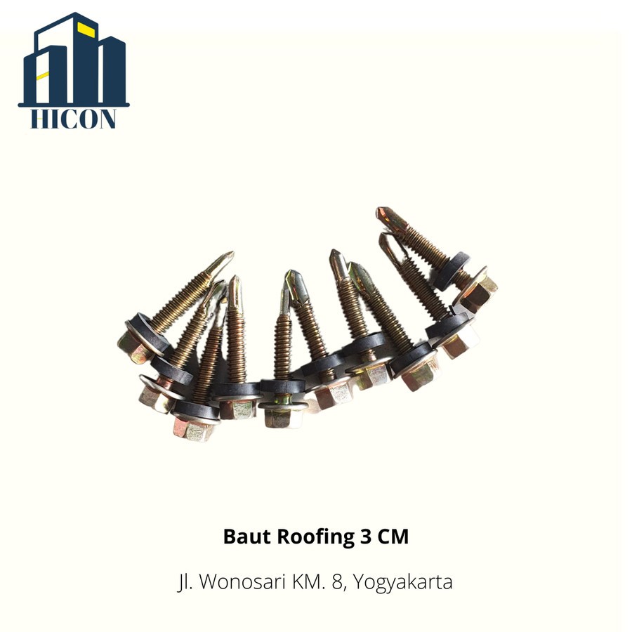 Jual Baut / Sekrup Roofing Baja Ringan / SDS Kuning - 3cm (1 Box ...